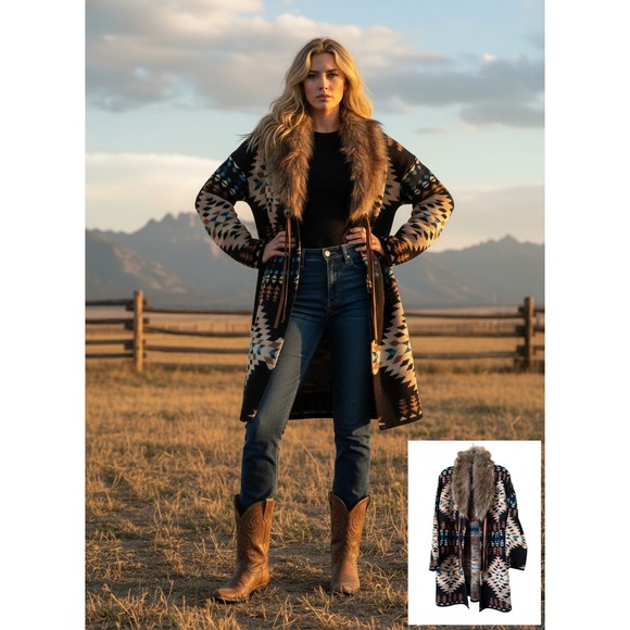 Cotton Rye | Sweaters | Beth Dutton Style Stunning Southwestern Print ...